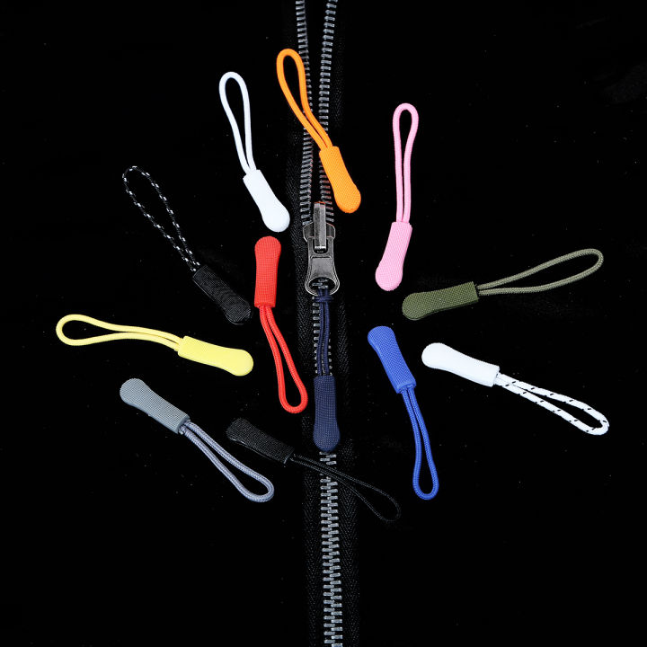 10pcs Zipper Pull Puller End Fit Rope Tag Replacement Clip Broken ...