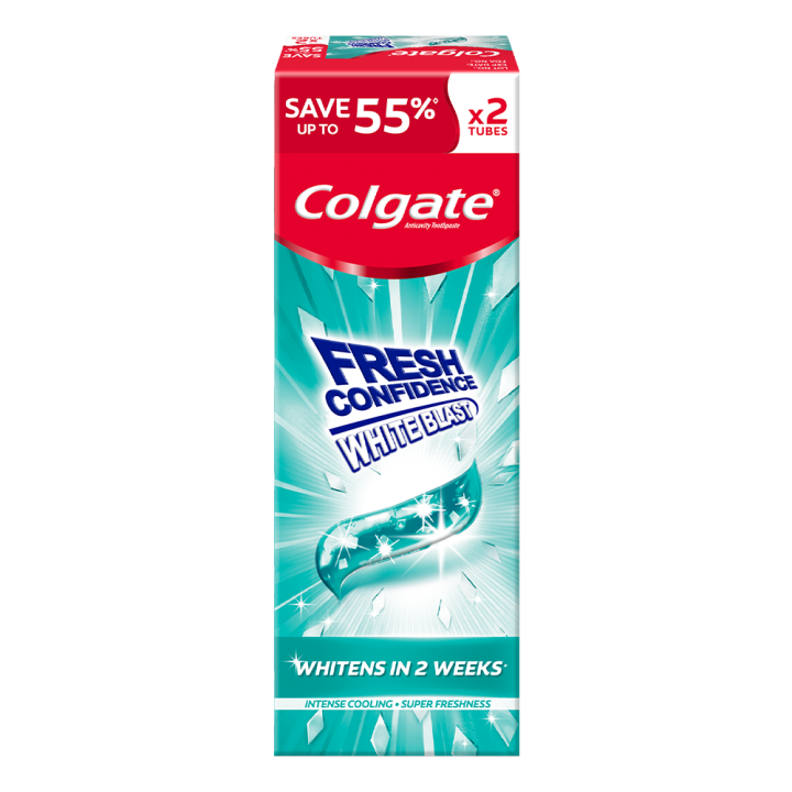 Colgate Fresh Confidence White Blast Ocean Fresh Toothpaste 150g Twin ...