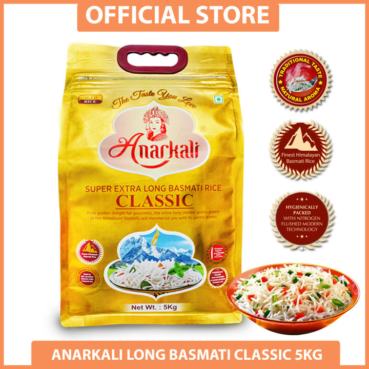 Anarkali Extra Long Basmati Classic Rice 5KG | Lazada Singapore