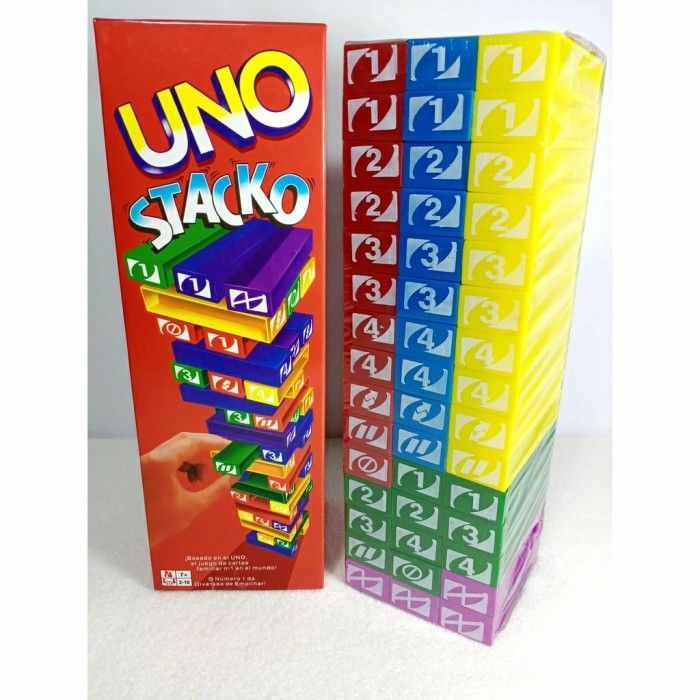 Mainan edukasi balok susun /blok UNO stacko original susun Tower ...