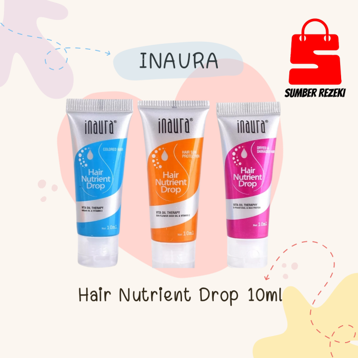 INAURA Hair Nutrient Drop 10ml Vitamin rambut Rusak/Warna | Lazada ...