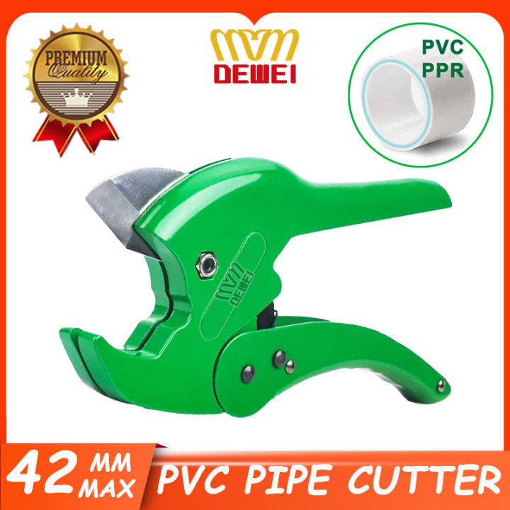 PVC Pipe Cutter, Up to 42mm, Ratchet Pipe Cutter Tool for Cutting PEX ...