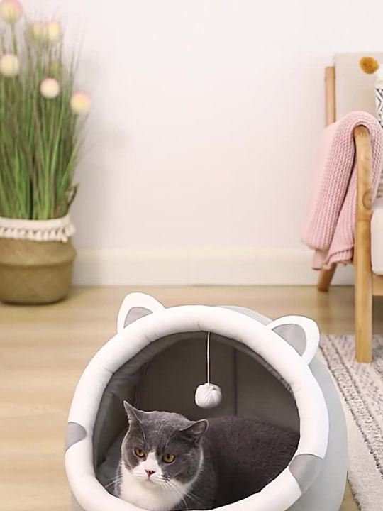 Deep Sleep Cat Casa Warm And Comfortable Nest Cat House Washable Kitten ...