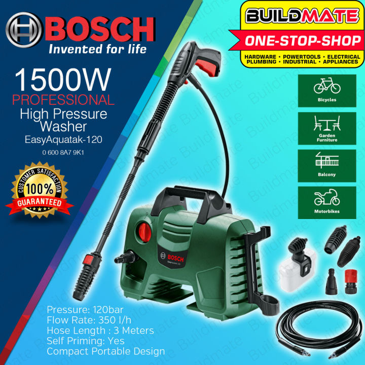 BOSCH Easy Aquatak 120 High Pressure Washer 1500W Power Cleaner Sprayer ...