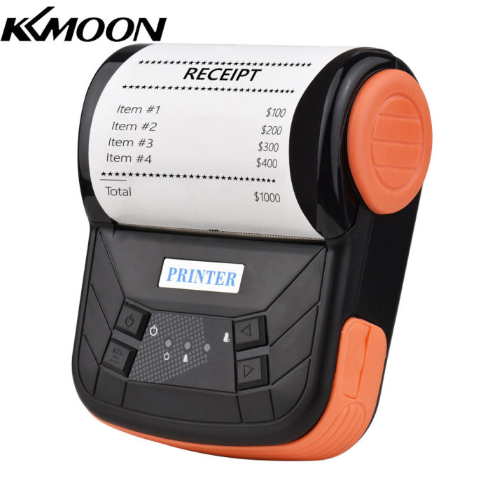 KKmoon Portable 80mm Receipt Printer Wireless BT Thermal Receipt ...
