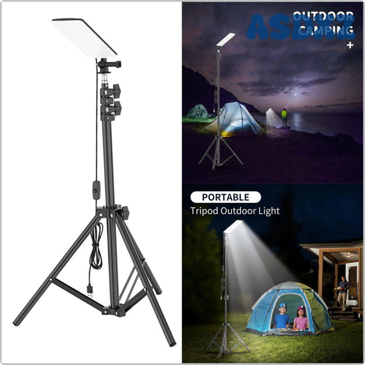 ASDXZ ขาตั้งกล้องกลางแจ้ง LED แบบพกพาไฟตะเกียงตั้งแคมป์กลางแจ้งปรับได้ ...