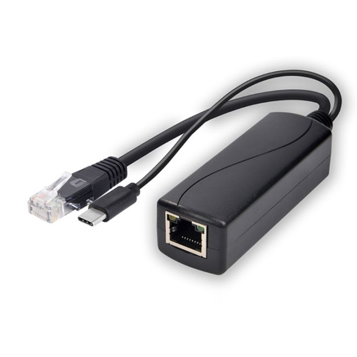 POE Splitter 48V to 5V MicroUSB Type C Power Over Ethernet Adapter ...