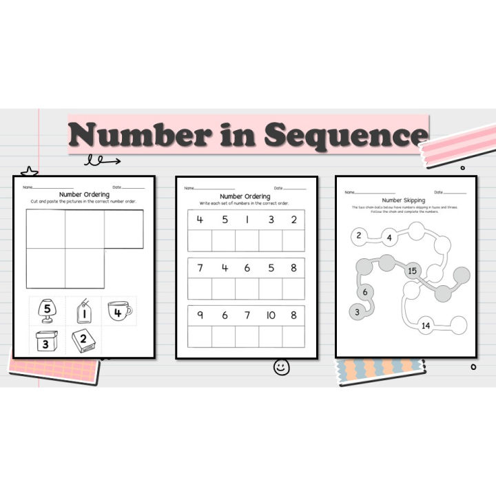 [PRE040] 51 pages Number in Sequence Worksheet for Pre-school PDF ...