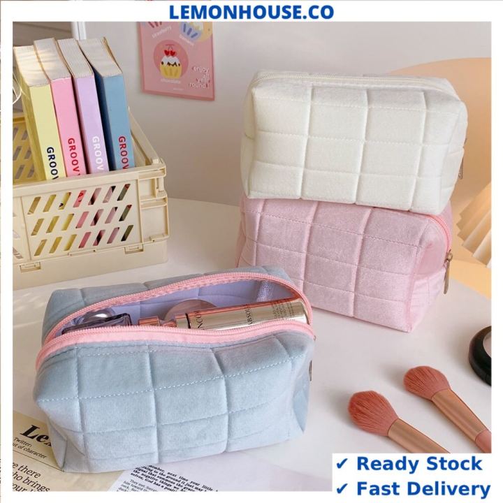 🍋 Ready Stock 🍋 Ins Korean Pastel Cloud makeup pouch pencil box pencil case stationery box ...