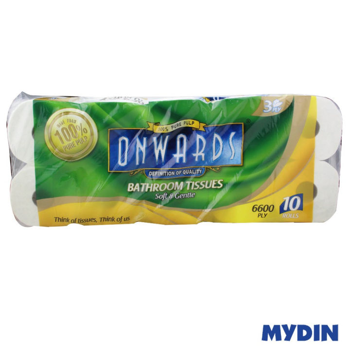 Onwards Bathroom Tissue Toilet Paper (10 Rolls x 2 Ply) | Lazada