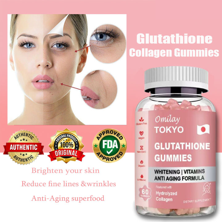 Omilay Glutathione Gummies Whitening Gummies Skin Collagen Gummy Anti ...