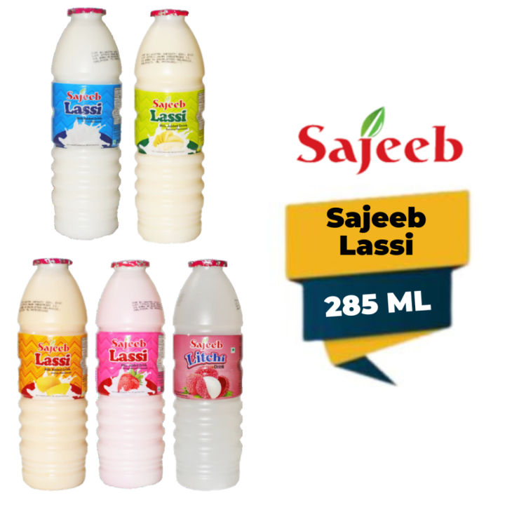 SAJEEB LASSI MANGO, STRAWBERRY, LITCHI, BANANA, YOGURT – 285ML X 36 ...