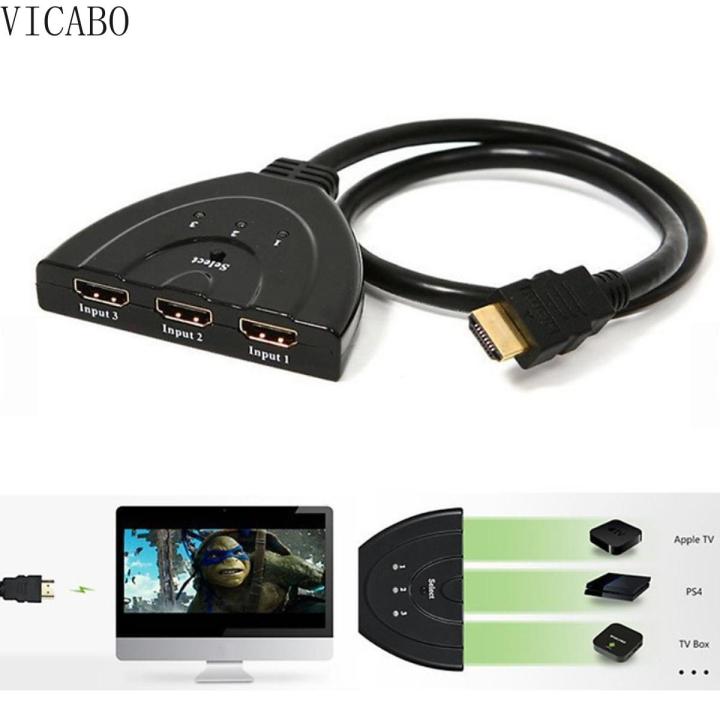 3-Port HDMI Switch – 3 Input, 1 Output for PlayStation, TV, LED, Xbox ...