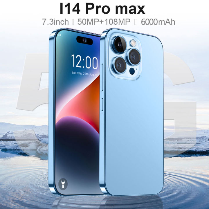 cellphone ip14 Pro Max 6.8 inch buong screen 6800mAh malaking baterya mataas na refresh 8GB RAM+ ...