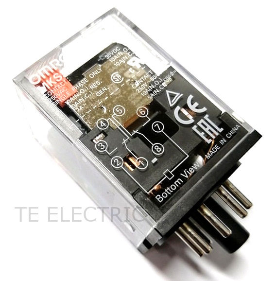 (ORIGINAL) OMRON MKS2P 8 PIN RELAY 240VAC / 24VDC / 12VDC NON-LATCHING ...