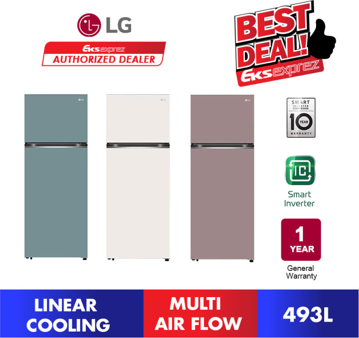 [TnG RM200] LG 493L Top Freezer Inverter Fridge GN-B452PMFK(Clay Mint ...