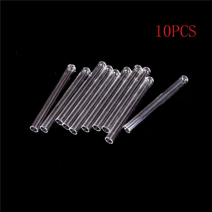 LEI 10Pcs 100 mm Glass Blowing Tubes 4 Inch Long Thick Wall Test Tube ...