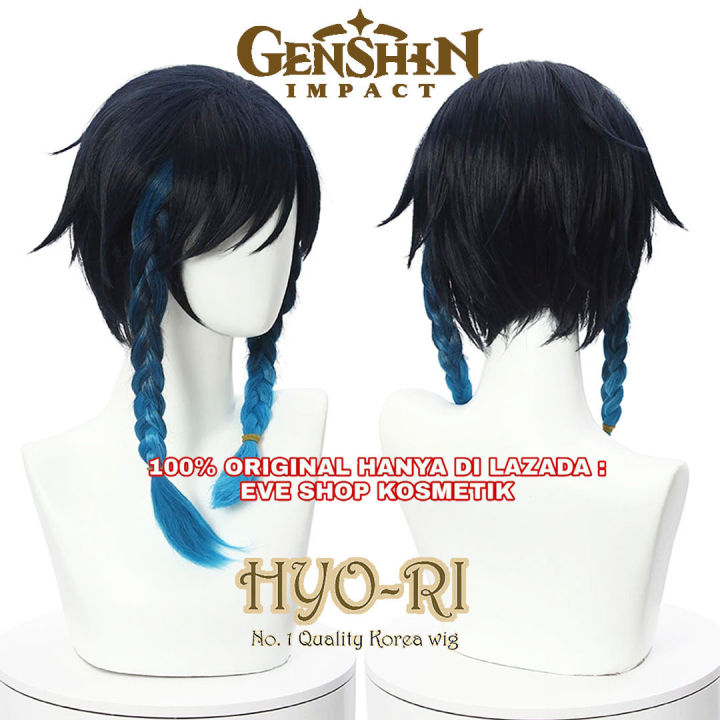 RAMBUT PALSU WIG CEWE CEWEK WANITA PENDEK KEPANG BLUE BIRU WIG HARAJUKU ...