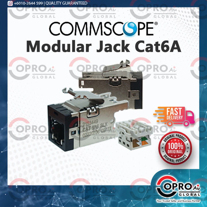 Commscope AMP® Ori RJ45 Cat6A Keystone Jack / Modular Jack Connector ...
