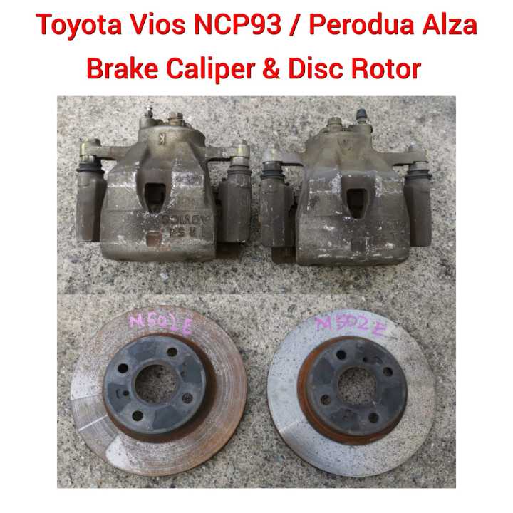 Perodua Alza / Toyota Vios NCP93 Front Brake Caliper & Disc Rotor ...