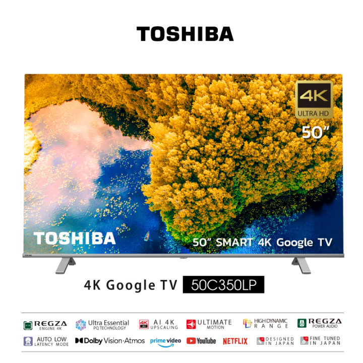 Toshiba TV 50C350LP ทีวี 50 นิ้ว 4K Ultra HD Google TV HDR10 Dolby Vision·Atmos Smart TV ...