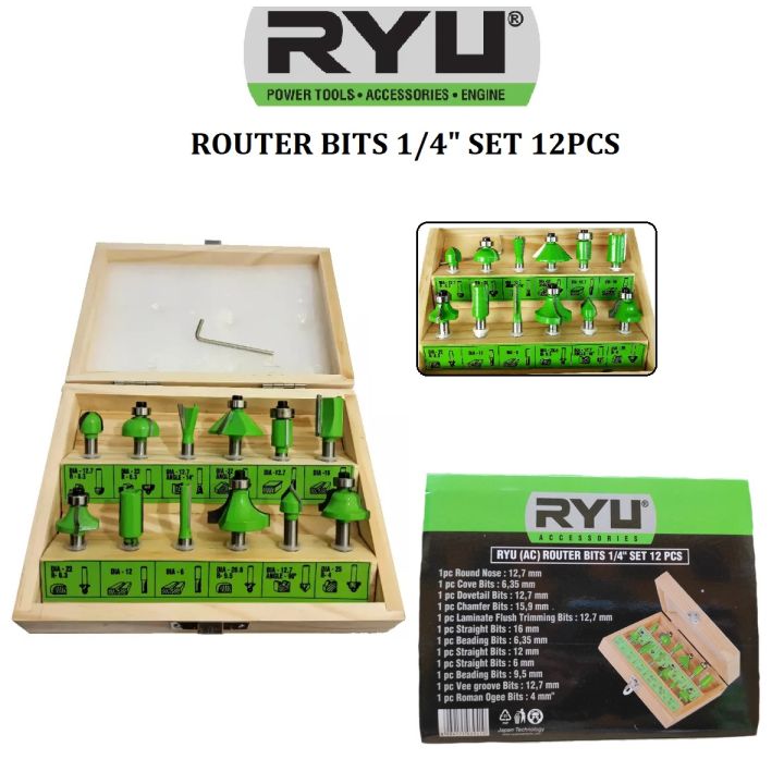RYU Mata Pisau Profil Kayu - Mata Router Set 12 pcs - Mata Pisau Mesin ... RYU Mata Pisau Profil Kayu - Mata Router Set 12 pcs - Mata Pisau Mesin ...