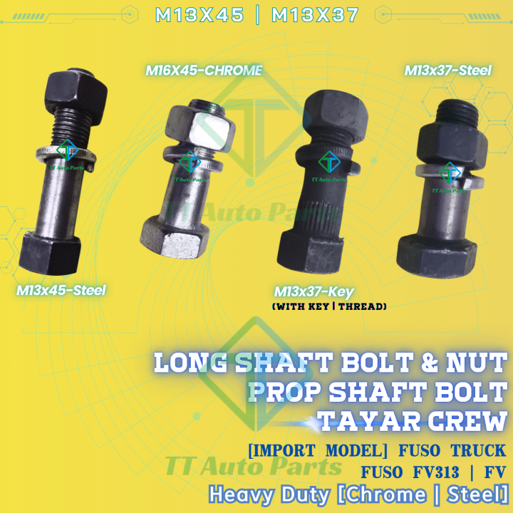 Long Shaft Bolt With Nut | Prop Shaft Bolt M13X45 M13X37 Fuso Truck ...