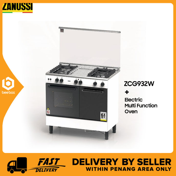 Zanussi Free Standing 3 Gas Burners Gas Cooker ZCG932W (62L Electric ...