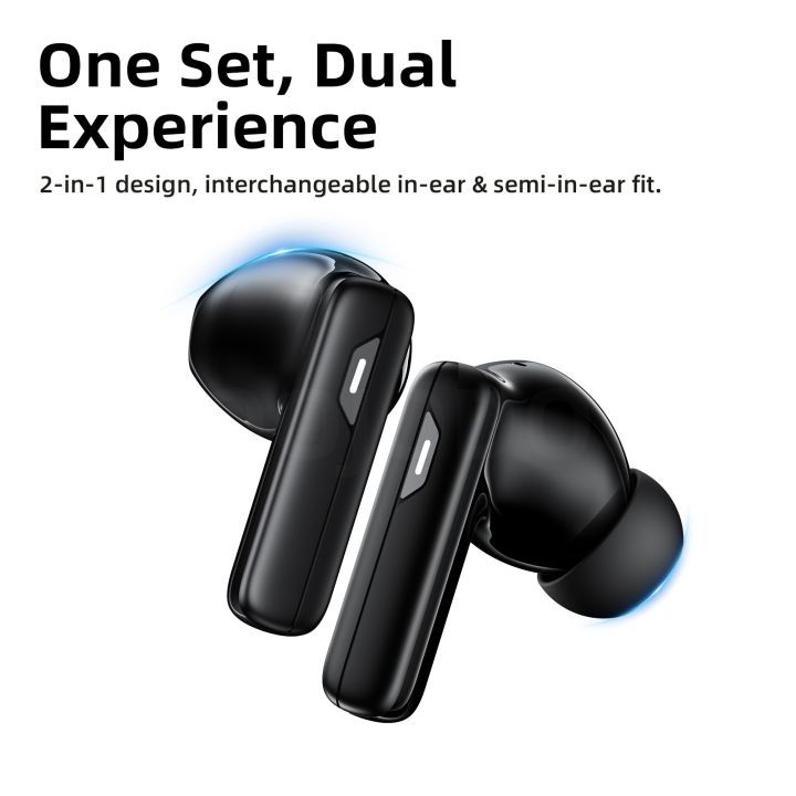 GOOJODOQ J246 Two Pairs Mecha TWS Earbuds Dual In-ear & Semi-in-ear ...