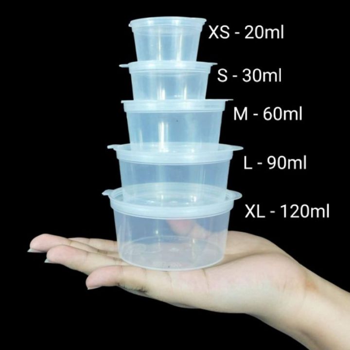 DVDeals 5pcs Plastic Take-out Sauce Cup - Containers Food Box with ...