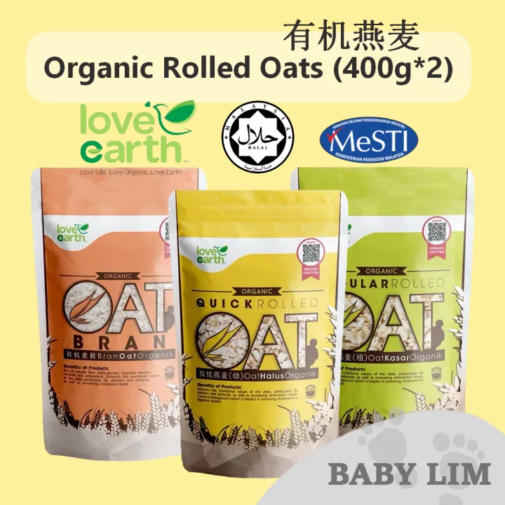 [Origin from Finland] Love Earth Organic Quick Regular Oats Rolled Oat ...