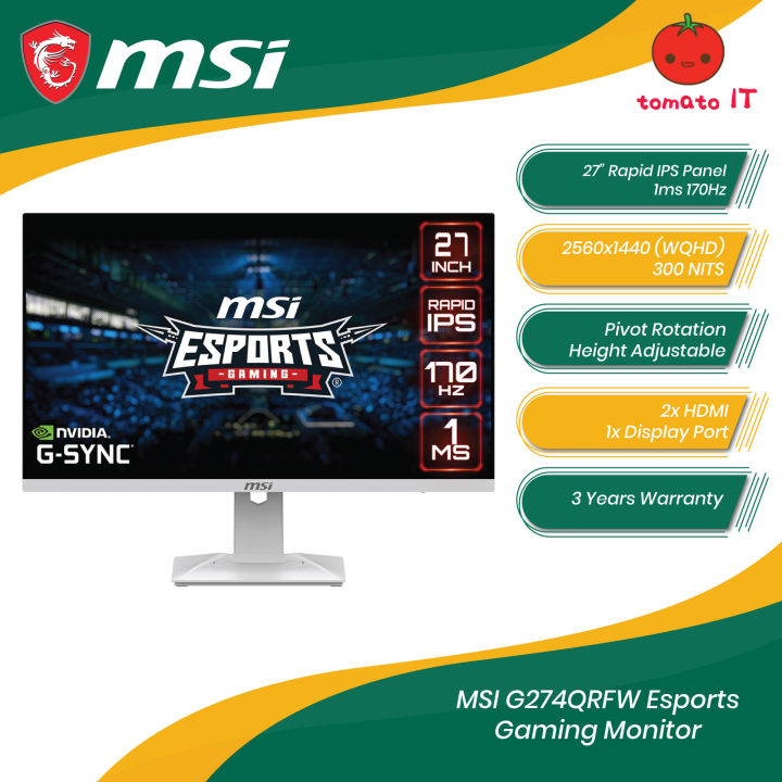 MSI G274QRFW Esports Gaming Monitor | Lazada