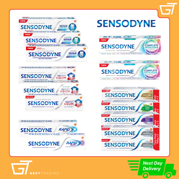 Sensodyne Repair & Protect Complete Protection Sensitivity & Gum Fresh Mint Gum Care Whitening ...