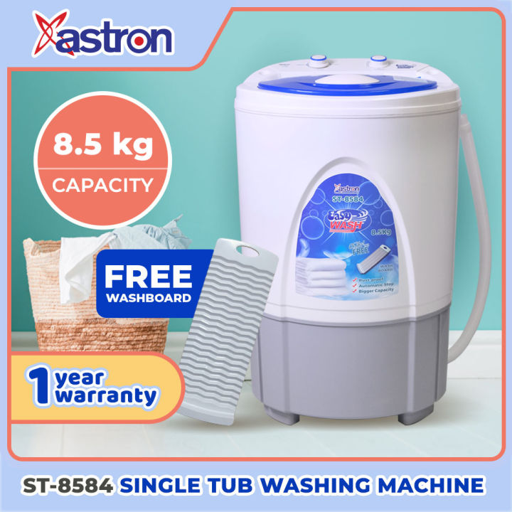 Astron ST-8584 Single Tub Washing Machine | 8.5 kg | Free Washboard | 1 ...