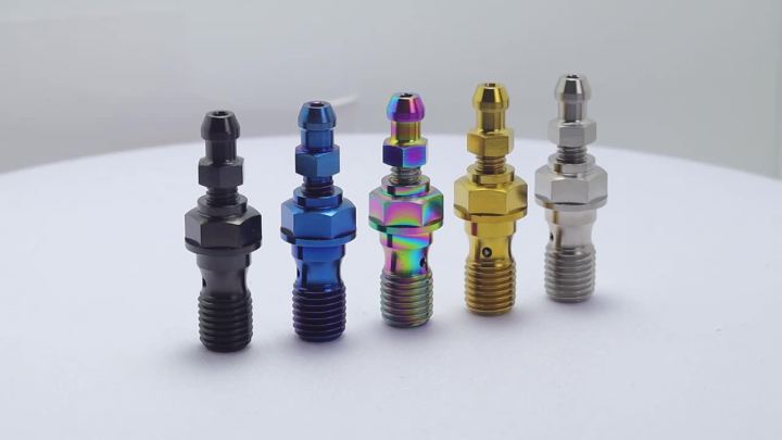 [Shangpin]XMSJ M10 Titanium Alloy Bleed Screw รถจักรยานยนต์เบรค Caliper Banjo Bolt Tubing Air ...