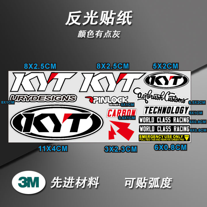 KYT Helmet 3M decorative Reflective stickers | Lazada PH
