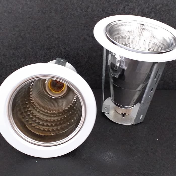 KAP LAMPU DOWNLIGHT 4 INCH FITING LAMPU DOWNLIGHT 4" E27 SILVER KAKI 3 ...