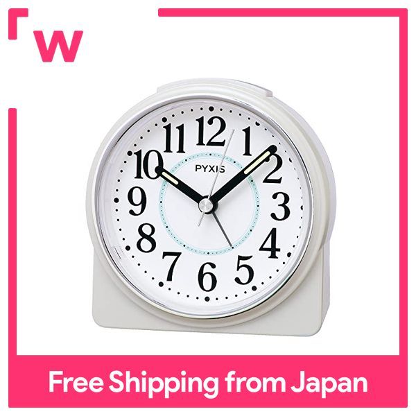 SEIKO Alarm Clock, Display Clock, Analog, White Pearl, 89 x 86 x 47mm ...