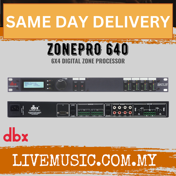 Dbx By Harman ZonePRO 640 6x4 Digital Zone Processor ( ZonePRO-640 ...