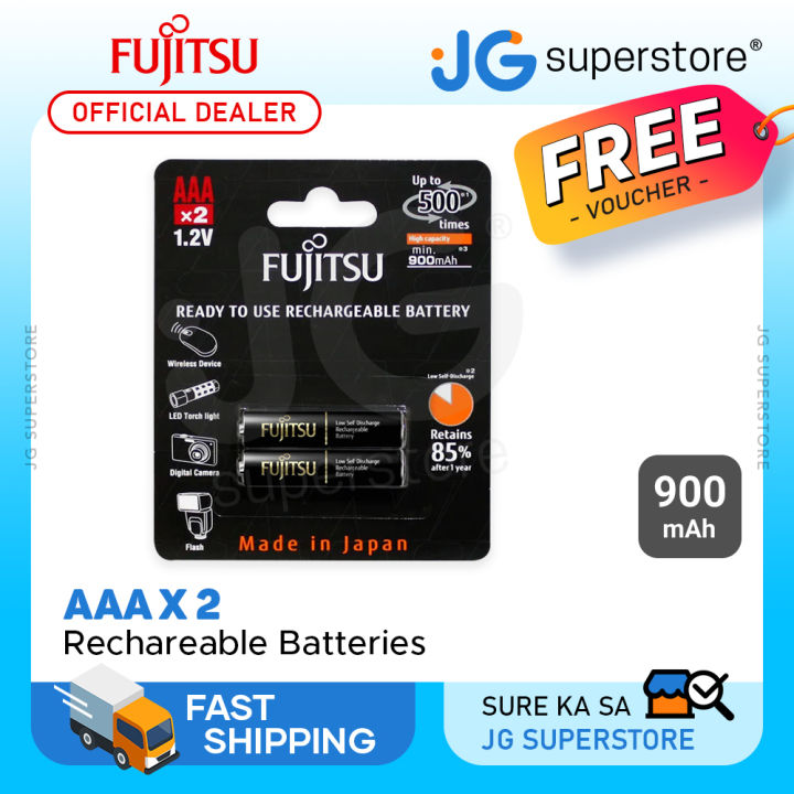 Fujitsu 1.2V 900mAh Ready-to-use NiMH Low Self-Discharge Rechargeable ...