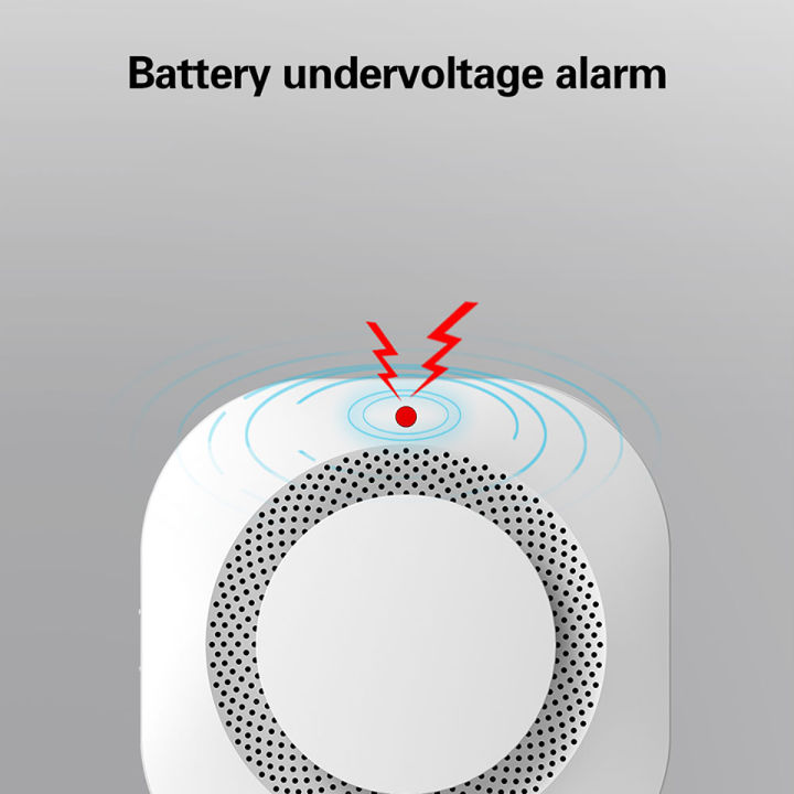 Wireless Smoke Detector Firealarm Bell Photoelectric Sensitive Sensor ...
