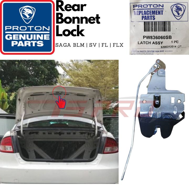 Proton Saga BLM SV FL FLX Genuine Rear Bonnet Lock Hood Belakang Trunk ...