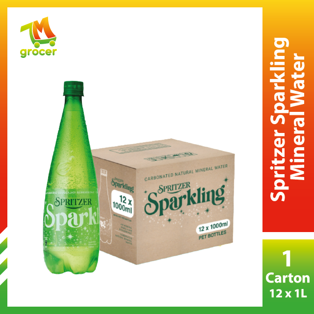 Spritzer Sparkling Mineral Water 1 Carton (1L x 12) | Lazada