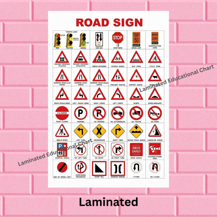 Laminated Road Signs, Traffic Signs, Traffic Safety, Road Safety Charts ...