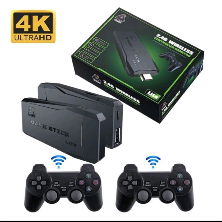 4K Game Stick Game Console Wireless Gamepad HDMI TV Retro Video Game ...
