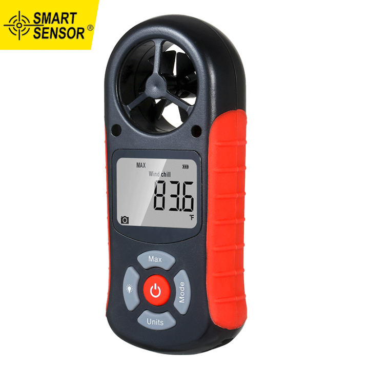 Smart Sensor 8 in 1 Handheld Digital Anemometer Wind Speed/Wind Chill ...