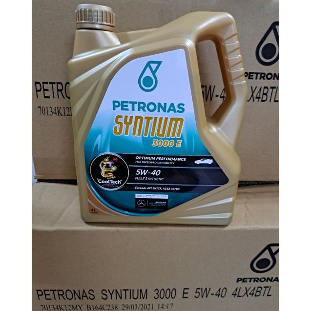 Petronas Syntium 3000E Engine Oil 5W40 SN/CF Fully Synthetic Engine Oil ...