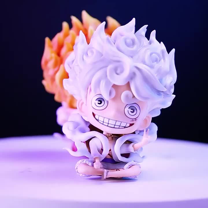14CM Figure Nika Luffy Gear 5 Multiform Figure Anime Sun God Luffy ...