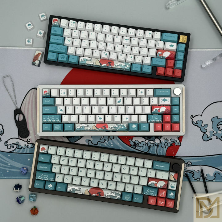 Coral Sea Keycap PBT Dye Sub Cherry/XDA Ocean Blue Keycaps Fit All ...