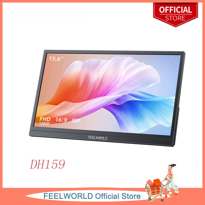 FEELWORLD DH156 15.6inch Portable External Monitor FHD 1080P USB-C HDMI ...